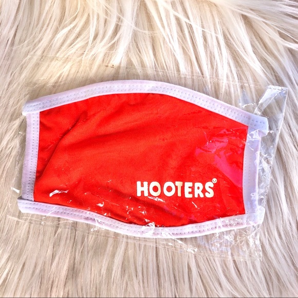 Hooters | Accessories | New Hooters Face Mask Orange And White Uniform ...